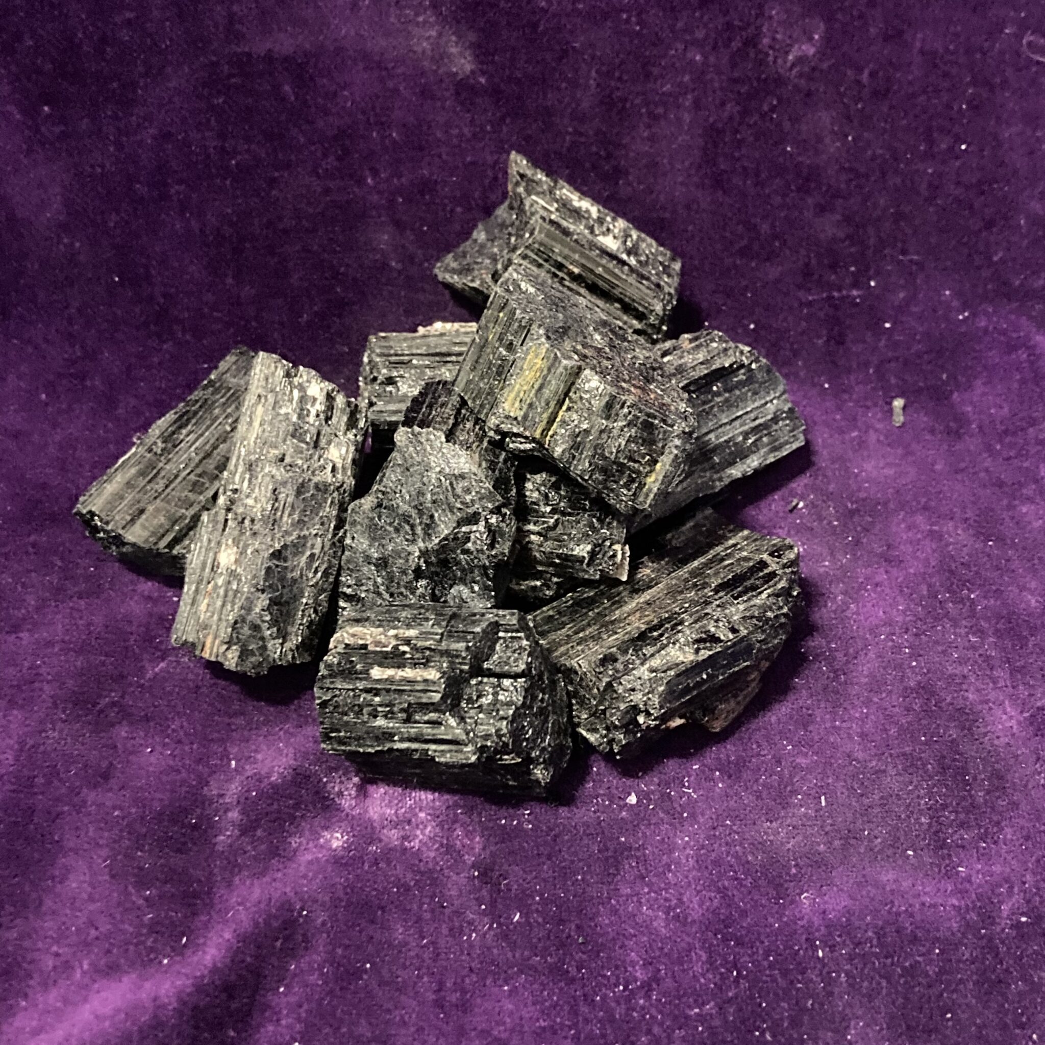 Black Tourmaline Rough - Into the Mystic Shop