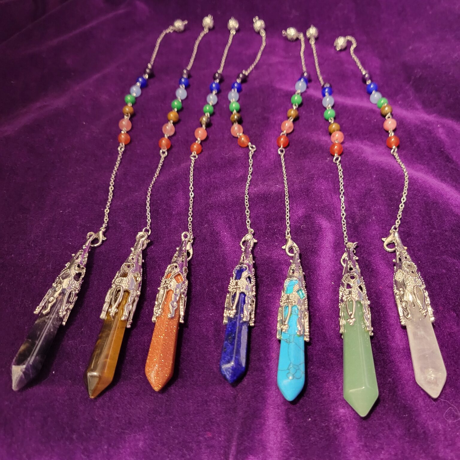 Large Hexagonal Crystal Pendulums - Into the Mystic Shop